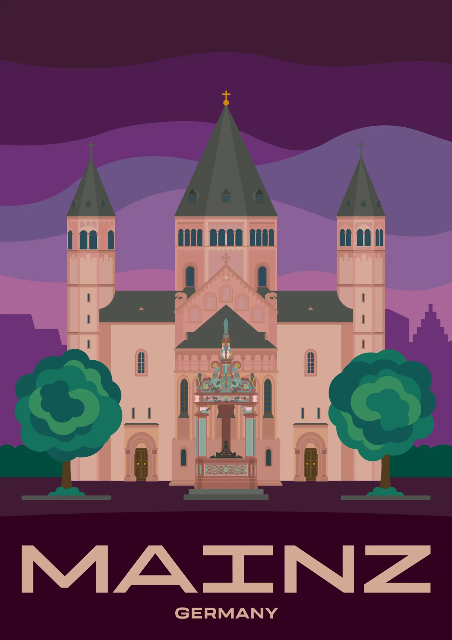 Mainz | Illustrated travel posters of Places We Have Been To
