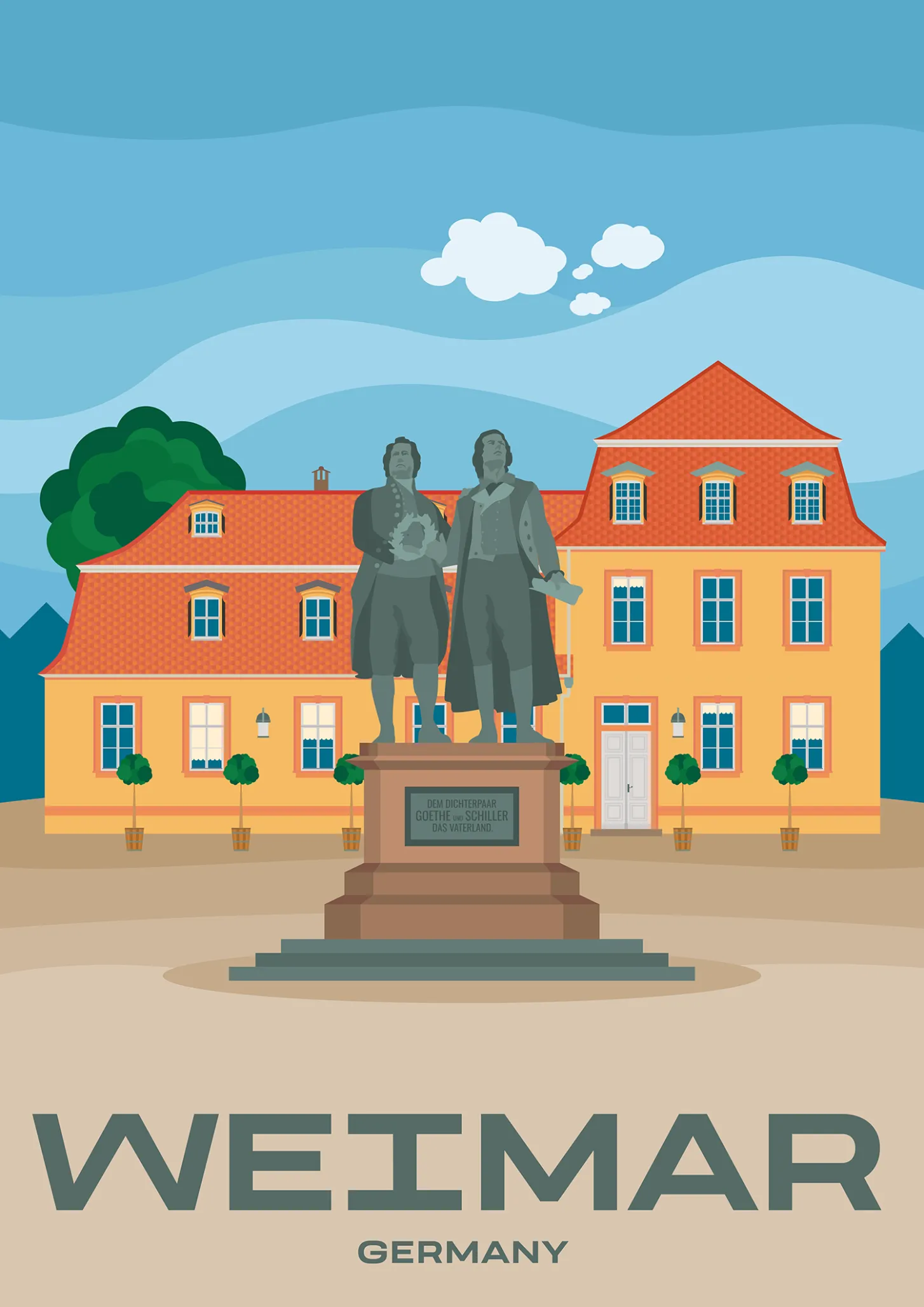 Weimar | Illustrated posters of Places We Have Been To